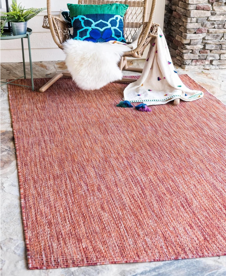 Nu Espacios- Tapete rojo ladrillo para interior y exterior – Recora Mexico