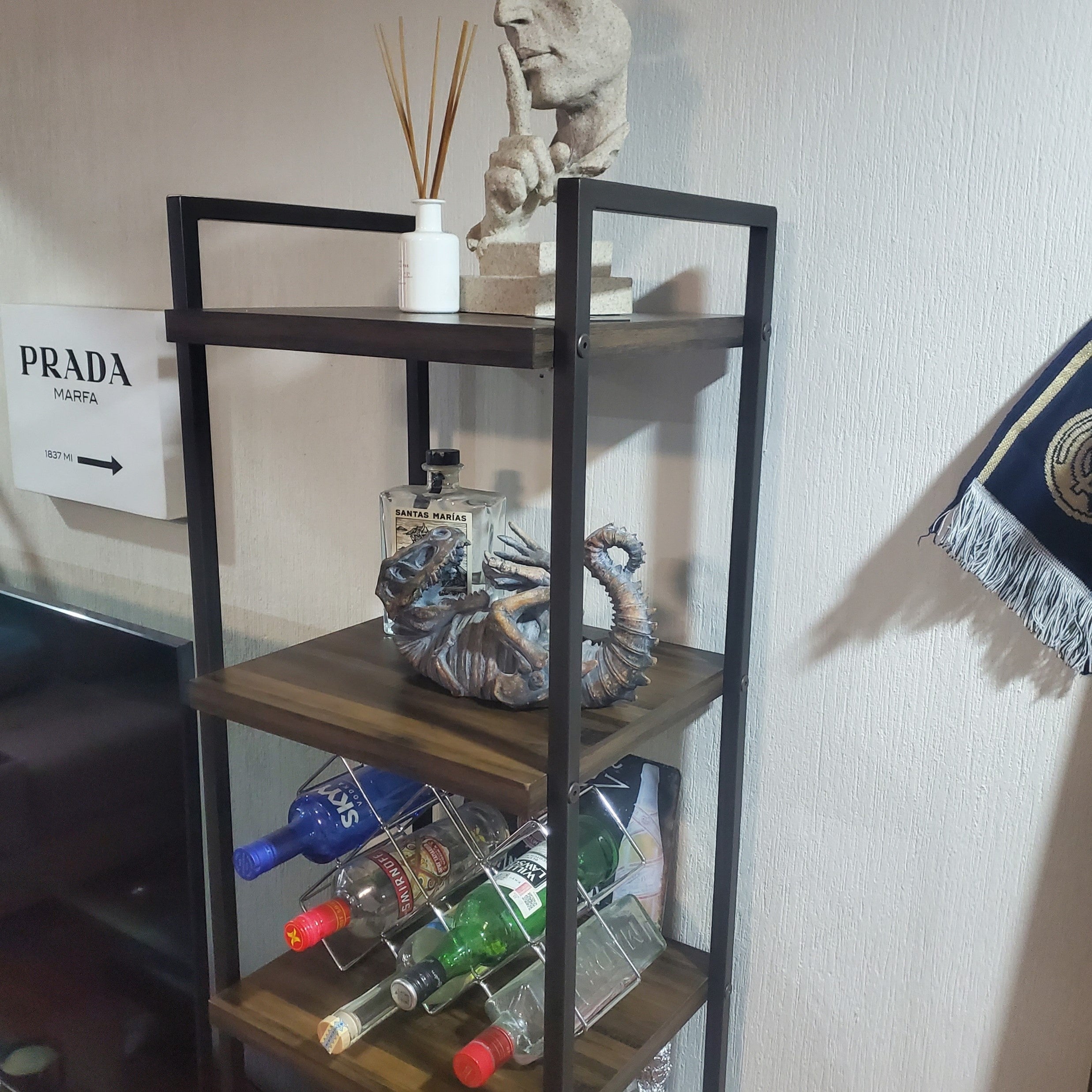 Kessa- Librero/estante Morgan nogal Antique